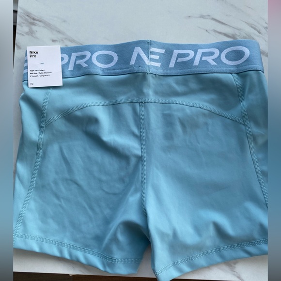 Nike | Shorts | Nike Pro Baby Blue Shorts Leggings New | Poshmark